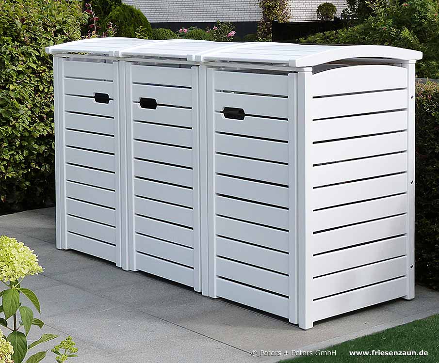 Mülltonnenboxen Hartholz - 25 Jahre Garantie